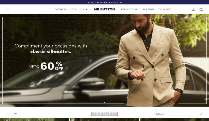E-commerce Clothing Store for Men | Techuz